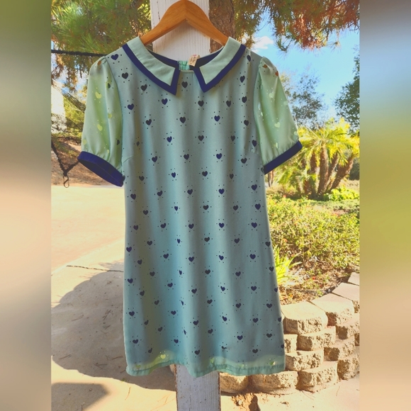 Alice & You | Dresses | Alice Moon Light Blue Heart Mini Dress | Poshmark